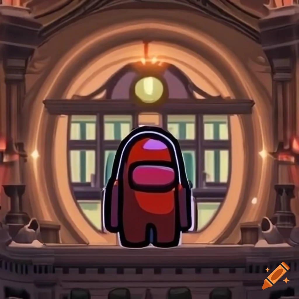 Among us characters in a realistic parliament setting on Craiyon