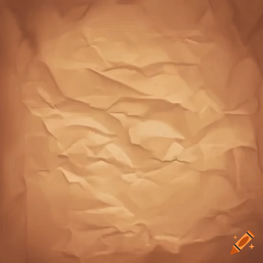 Texture of crumpled beige paper with writing