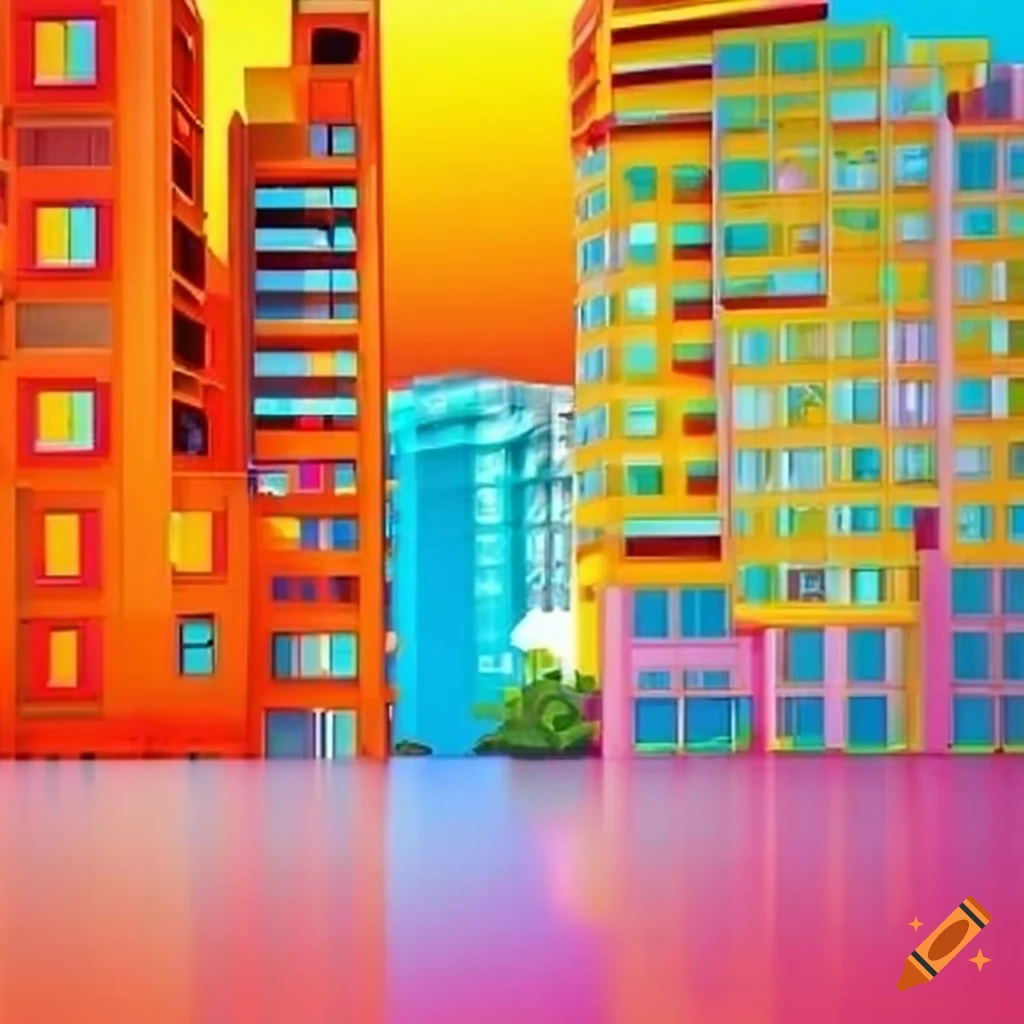 Vibrant designs of buildings