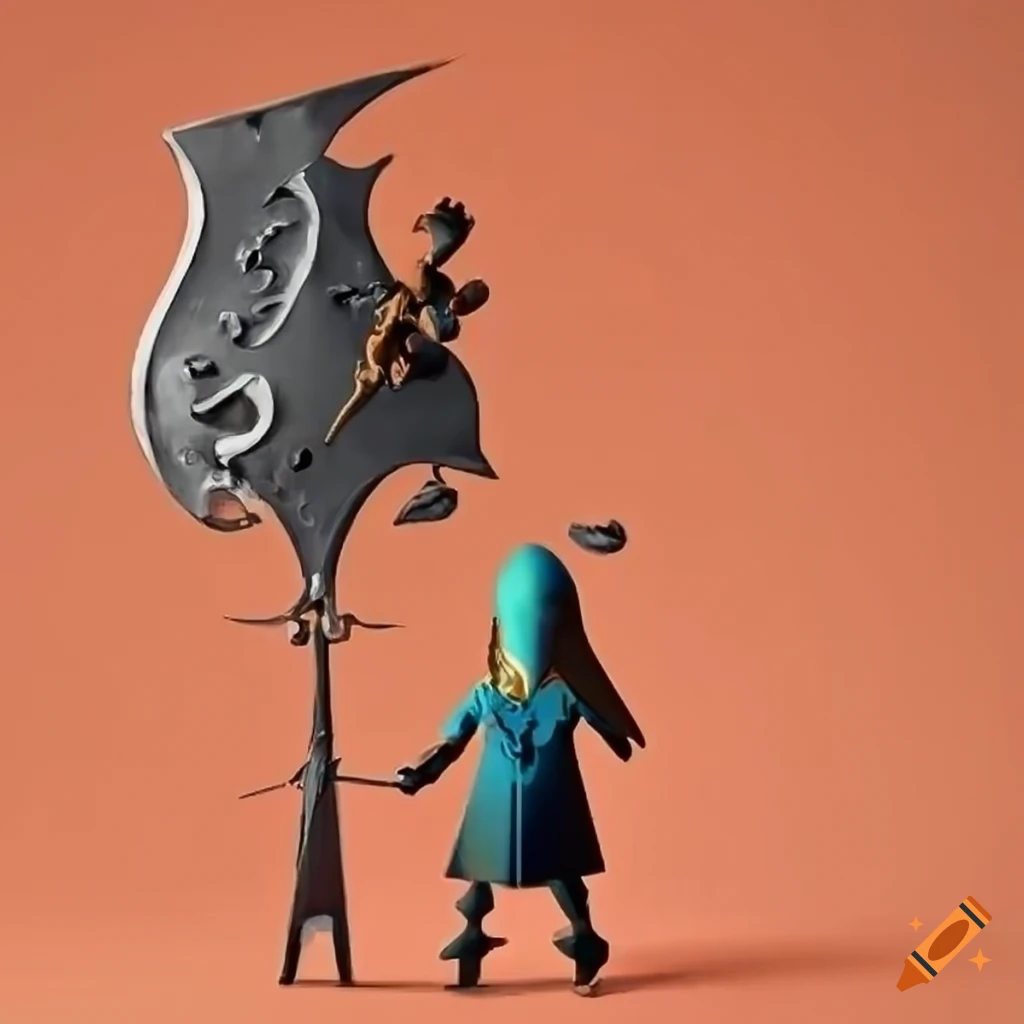 Metal sculpture of zelda game