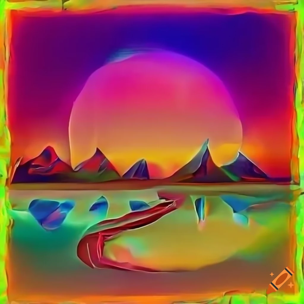 Futuristic digital artwork blending nature and technology