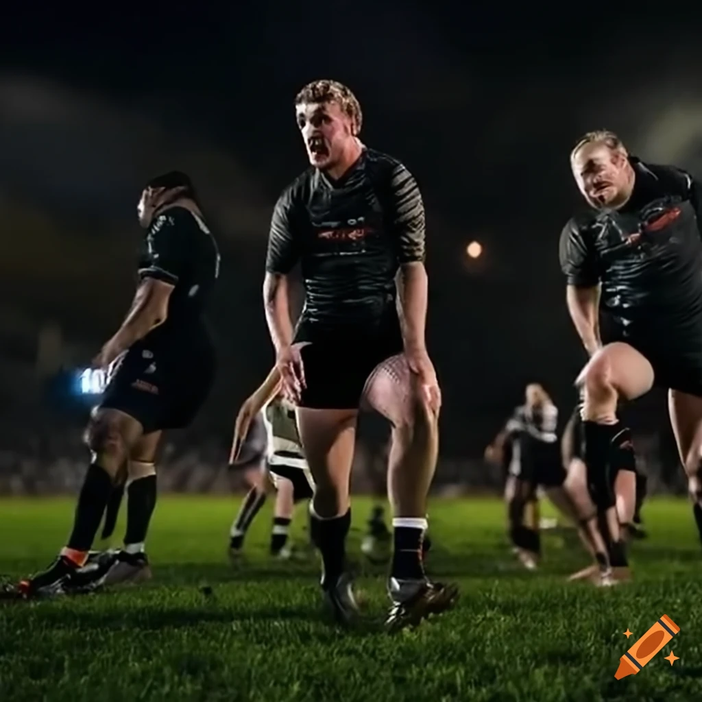 Rugby field on Craiyon