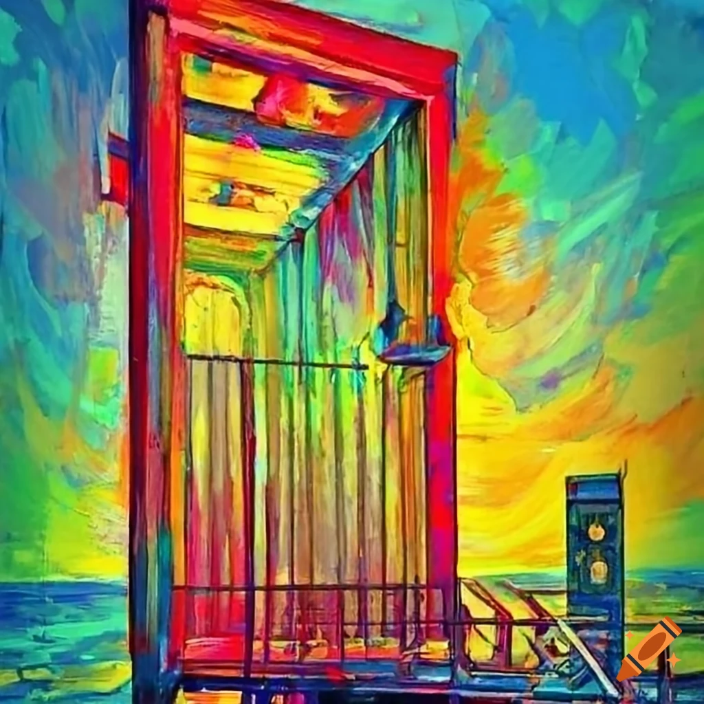 Leonardo da vinci painting of an elevator lift