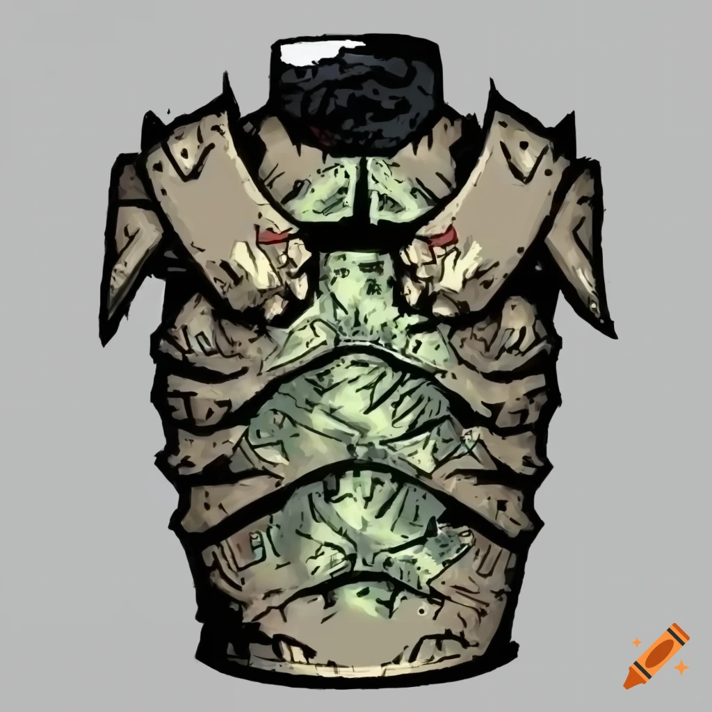 Ornate lizard head armor plate