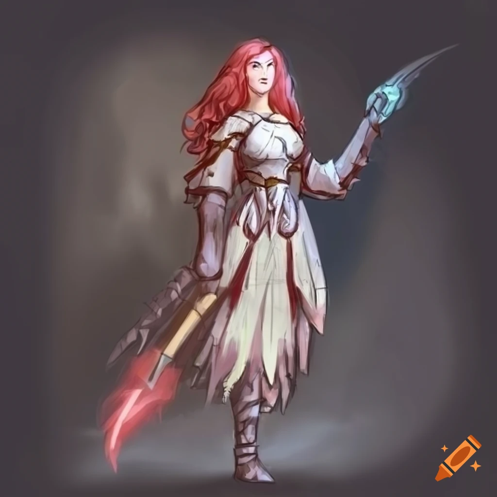 Character concept of a fearless female adventurer