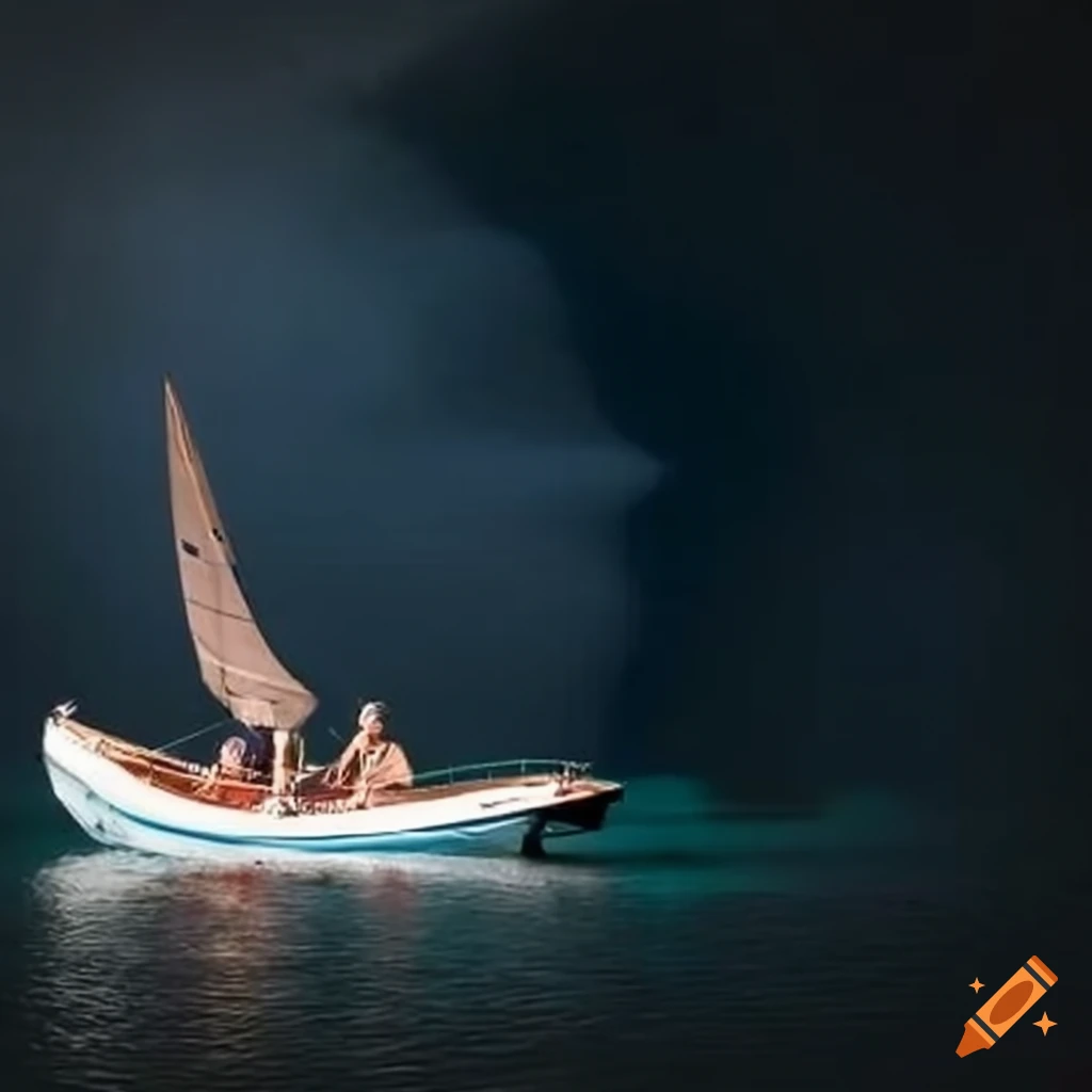 Man sailing a boat