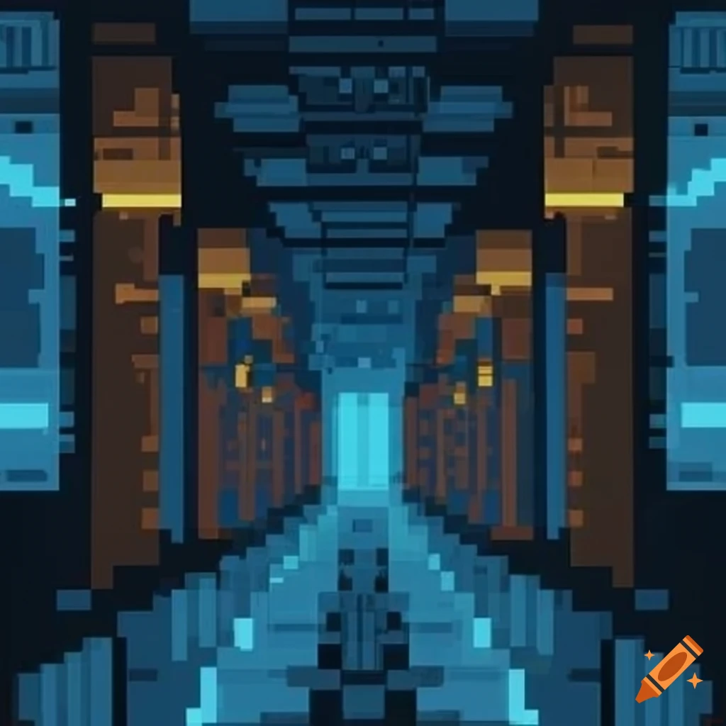 Futuristic pixel art with 32x32 frame size on Craiyon