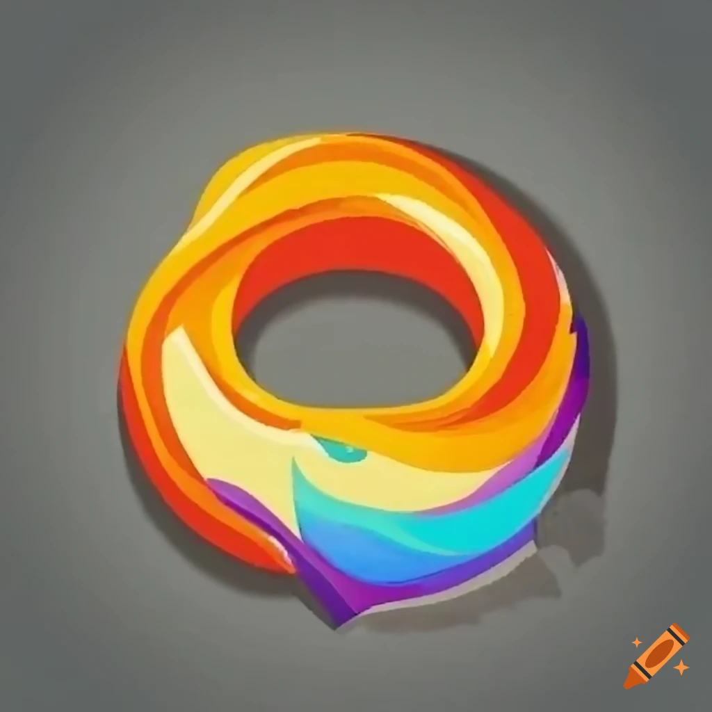 Funny UwU logo surrounded by molten shapes on Craiyon