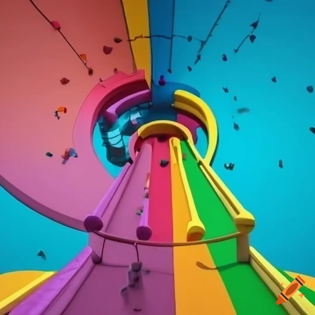 Colorful and surreal playground with unique structures on Craiyon