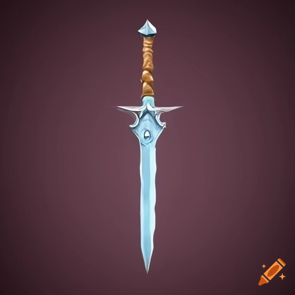 Stylized fantasy sword with bone handle on Craiyon