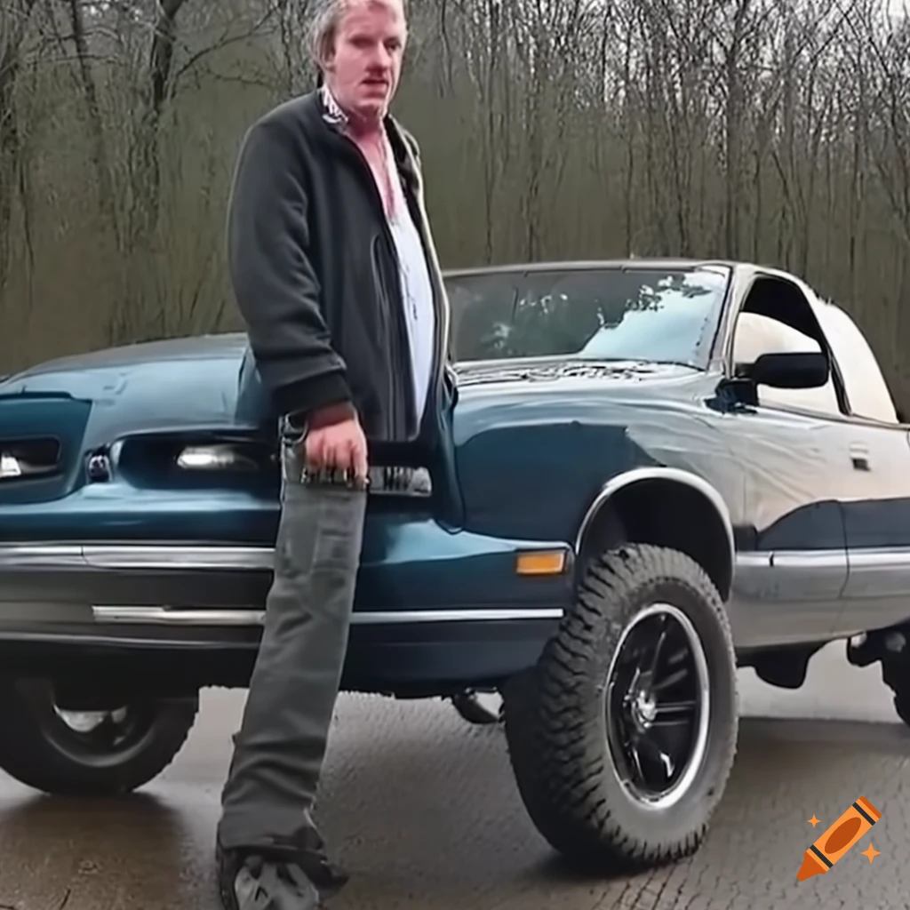 Jeremy clarkson reviewing a lifted oldsmobile cutlass pickup truck