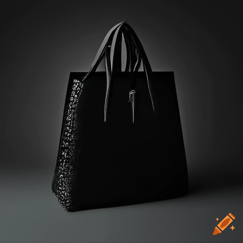 Abstract gothic-style black bag design