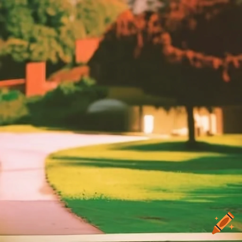 Retro landscape with a 90s vibe