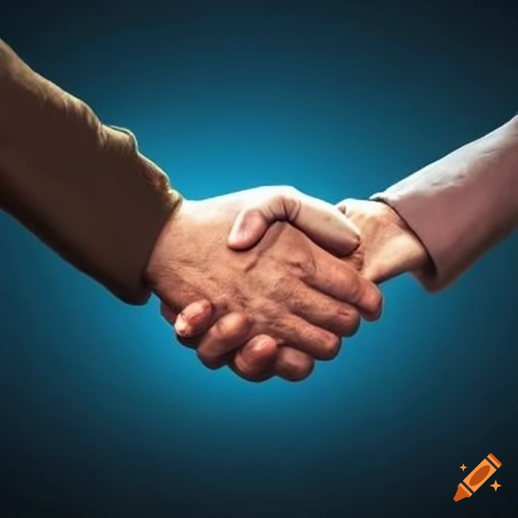Image of a handshake symbolizing trust and reliability on Craiyon