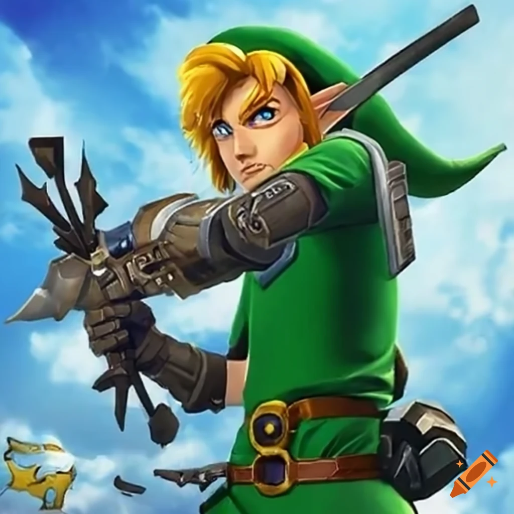 Zelda-themed birthday party invitation on Craiyon