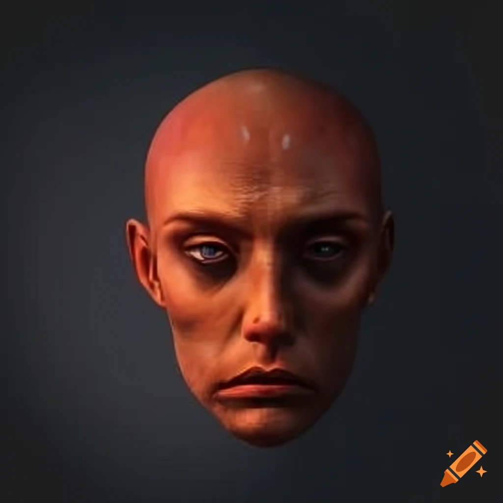 Illustration of a server with a face on Craiyon