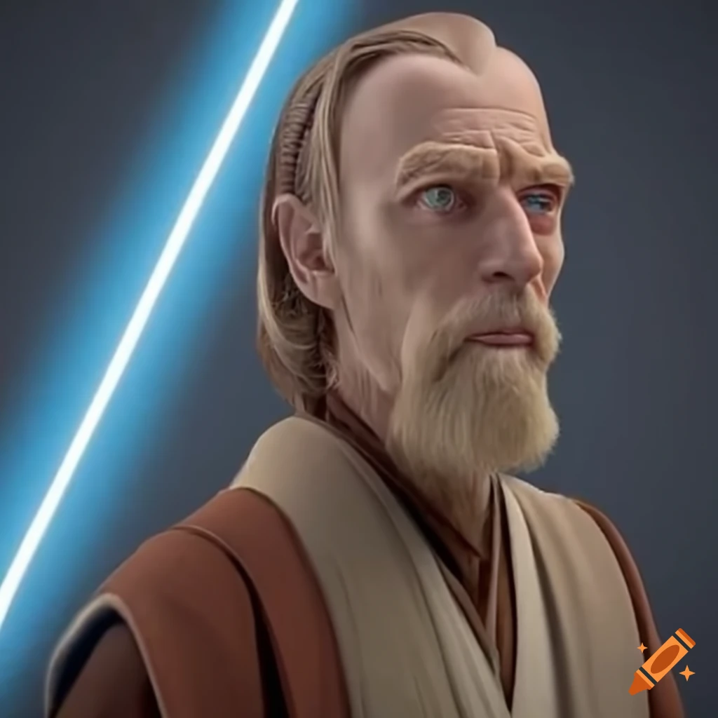 Owen wilson as old obi wan kenobi on Craiyon