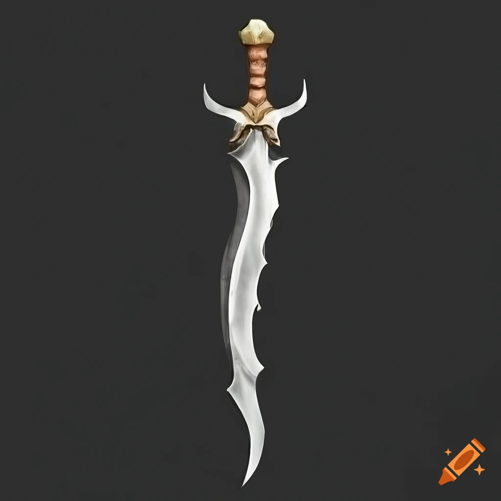 Fantasy sword with magical curves on Craiyon