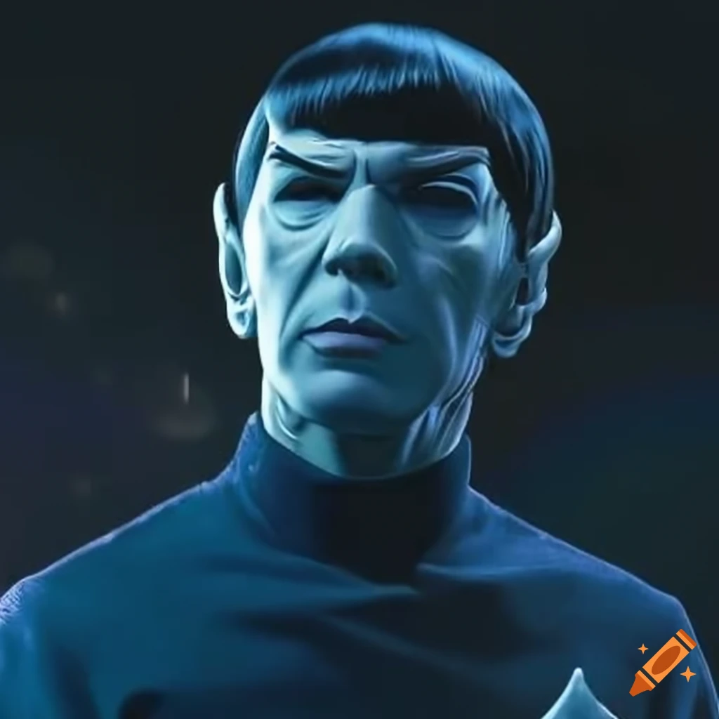 Spock enjoying herbal tobacco on Craiyon