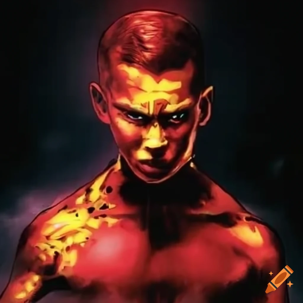 Illustration of a boy with 7 super powers