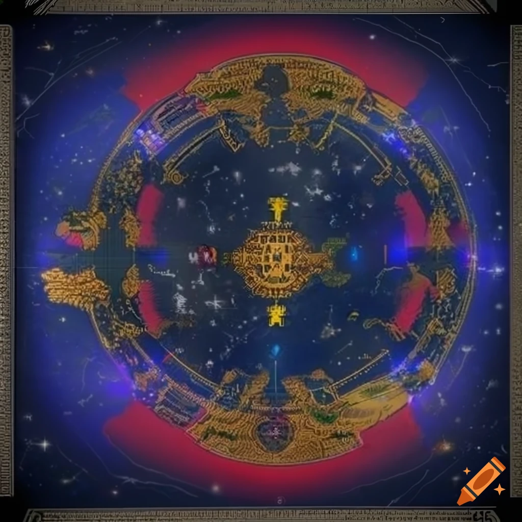 Map of the galactic imperium of montenegro on Craiyon