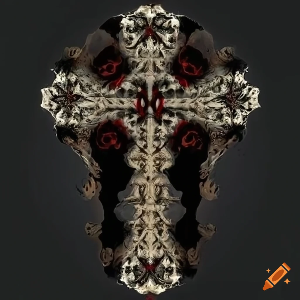 Intricate rose cross symbol on Craiyon
