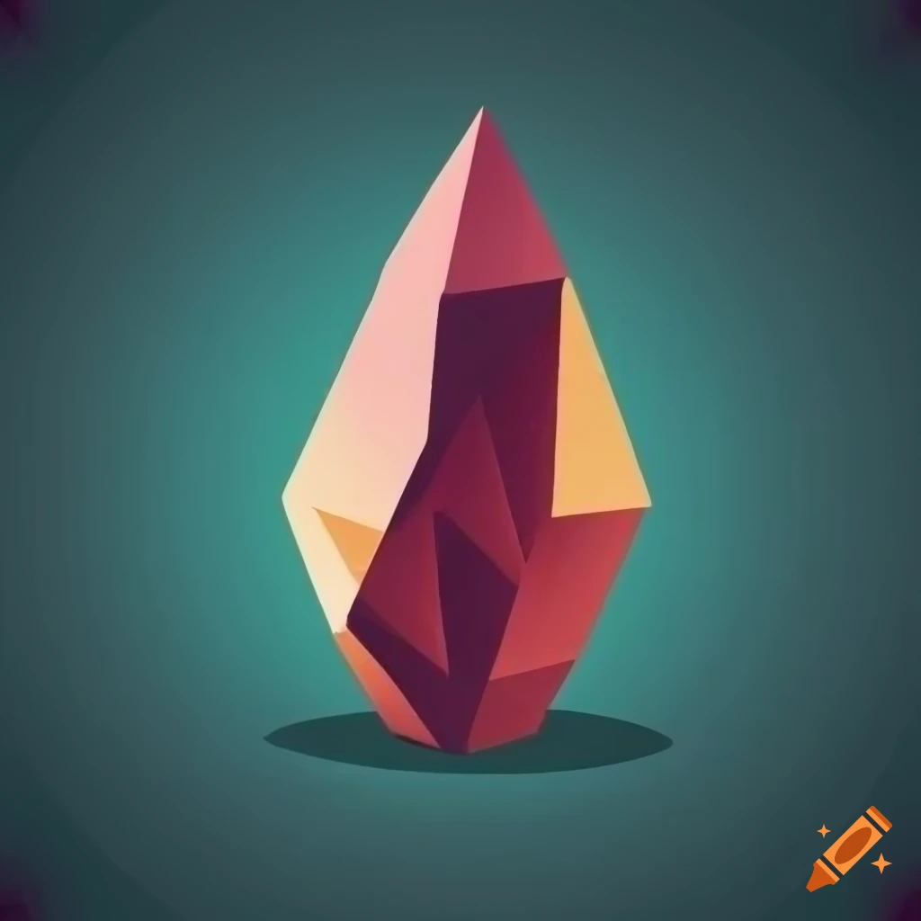 Minimalist gem crystal icon on Craiyon