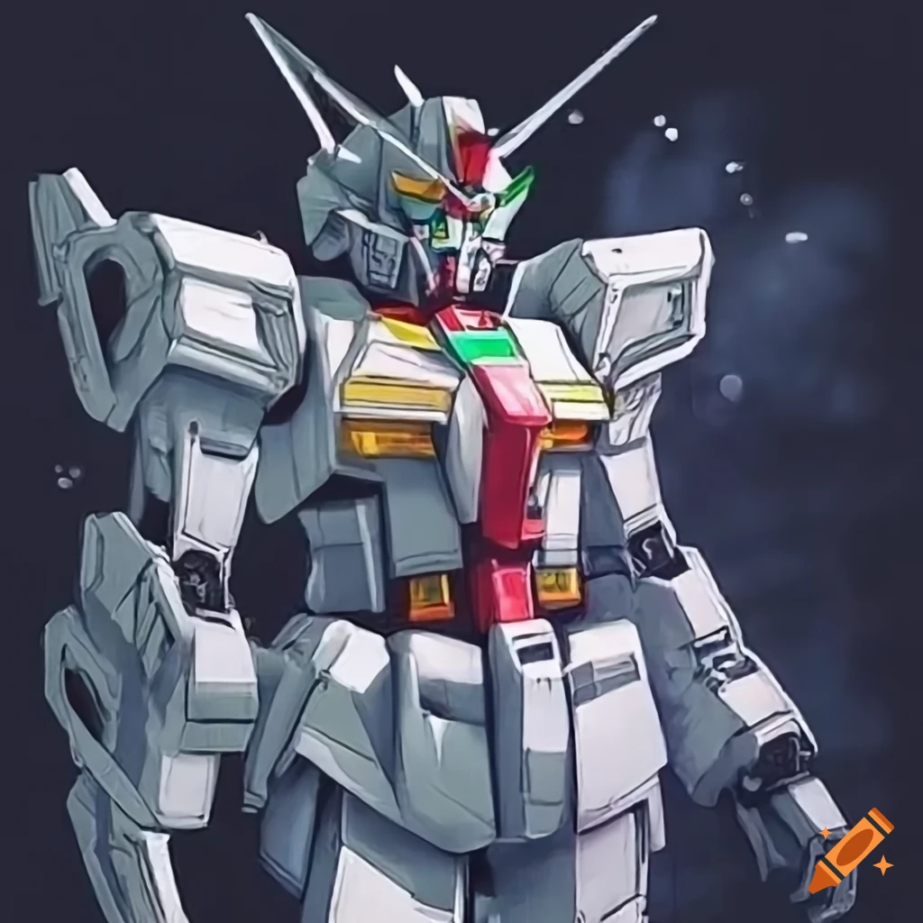 Holographic gundam sticker on Craiyon