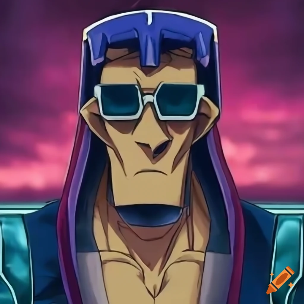 Moai wearing sunglasses yugioh card art