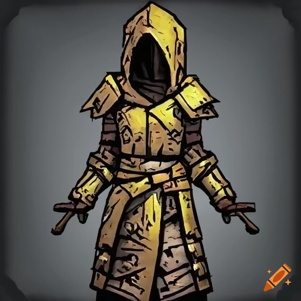 Golden ritual robe armor from darkest dungeon on Craiyon