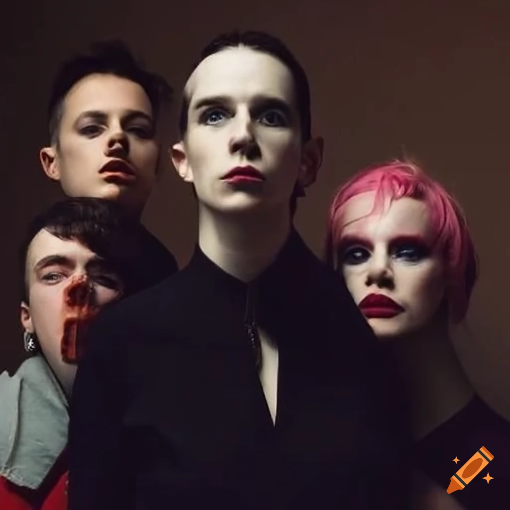 Image of a synthetic band performing on Craiyon