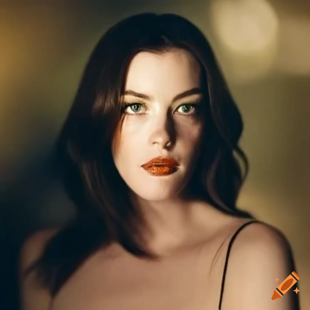 Picture of liv tyler with long straight hair on Craiyon