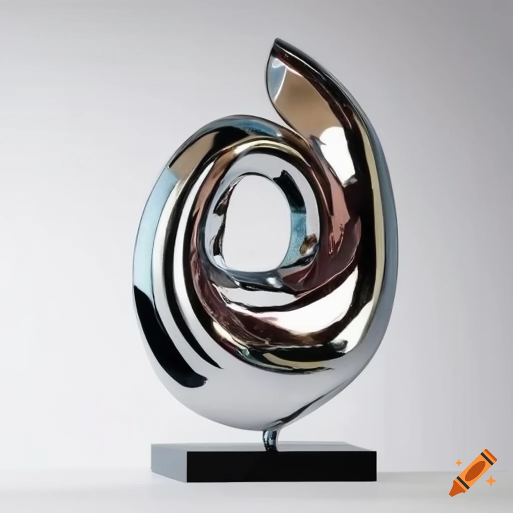 Chrome sculpture on Craiyon