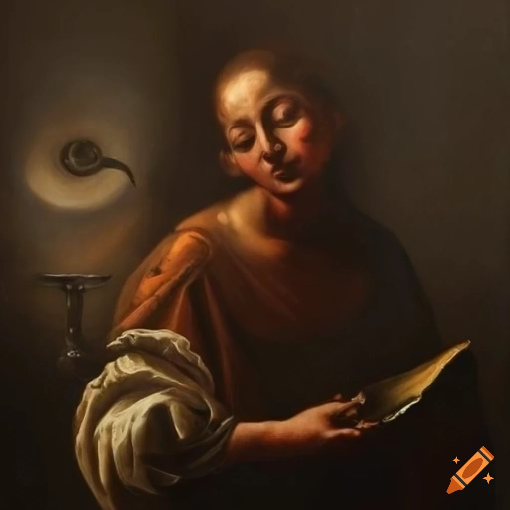 Chiaroscuro painting of a bong on Craiyon