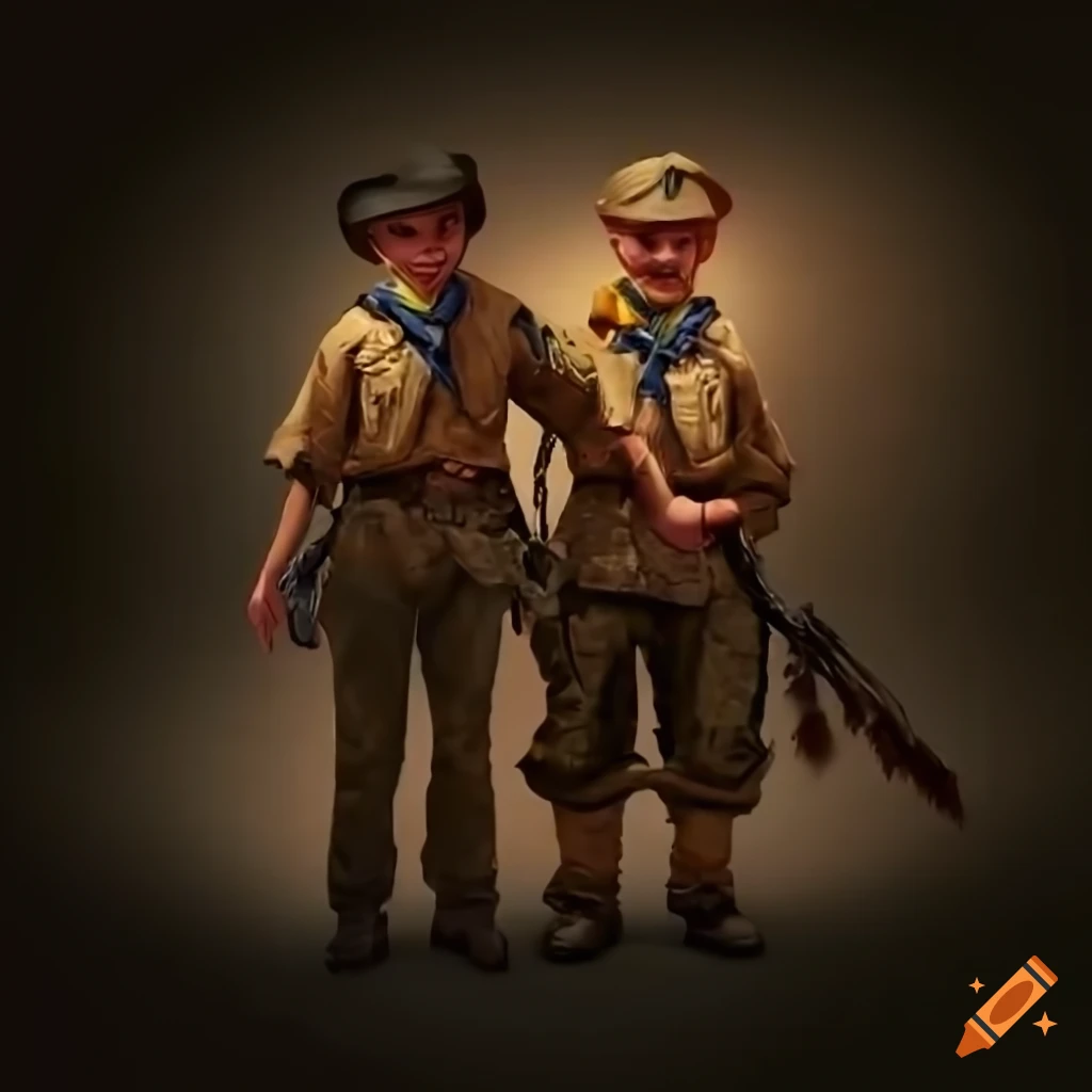 Diverse group of german scouts on Craiyon