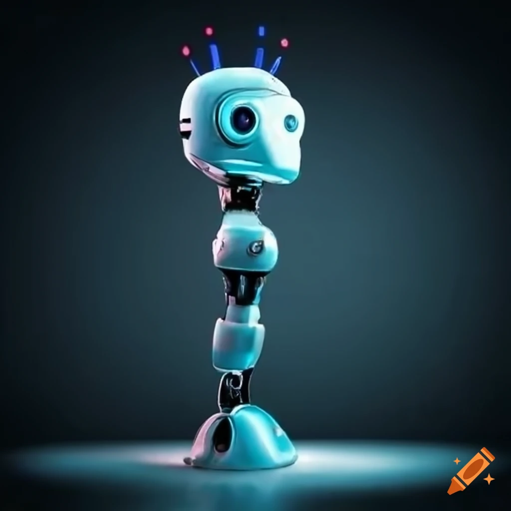 Artistic depiction of a robot on Craiyon