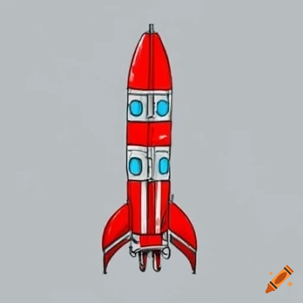 Red rocket with a single chair inside