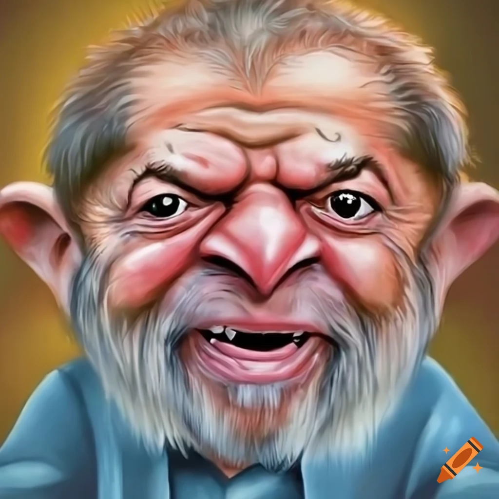 Caricature of lula as a mischievous monkey