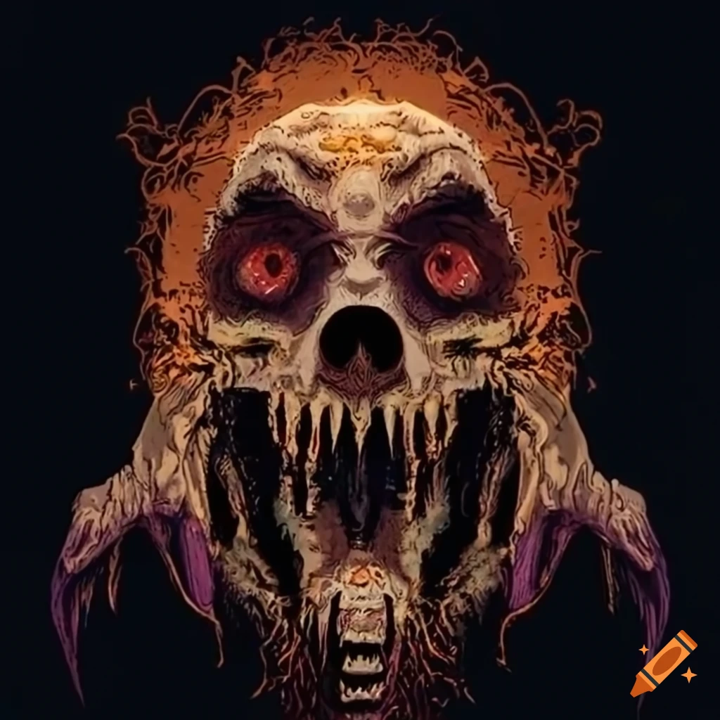 Illustration of a shattered eldritch god