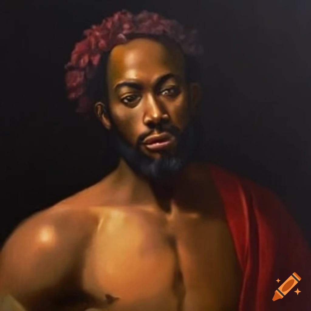 Renaissance painting of a person of color on Craiyon