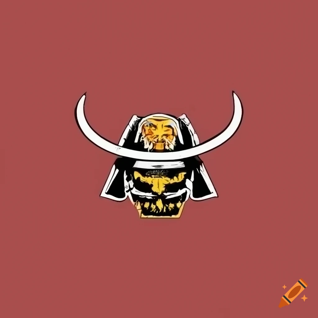 Minimalist samurai logo