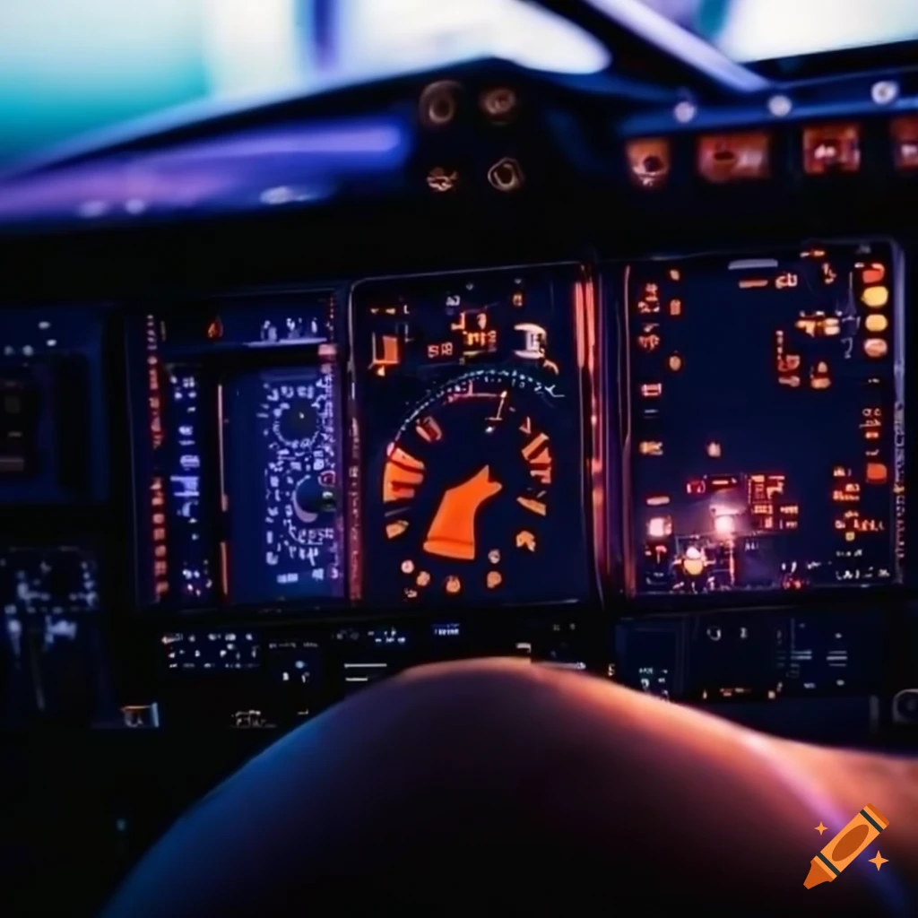 Close-up of cockpit controls on Craiyon