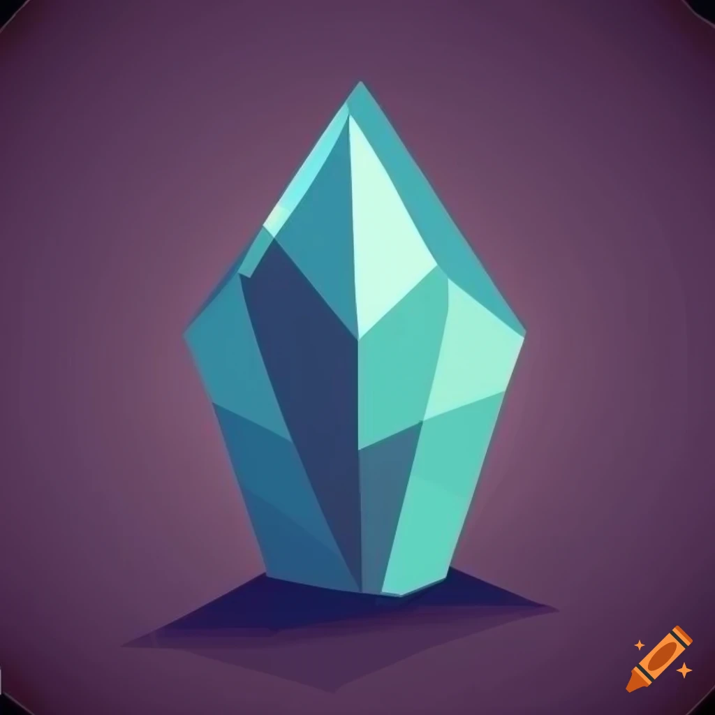 Minimalist gem crystal icon on Craiyon