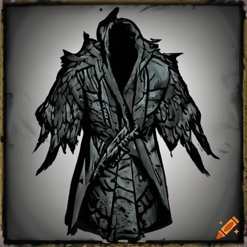 Black raven-feathered robe