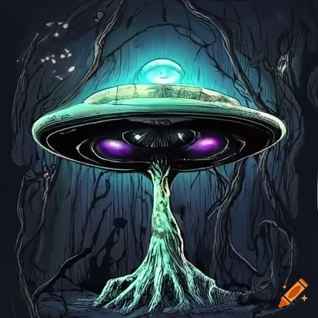 Image of a tree-shaped ufo