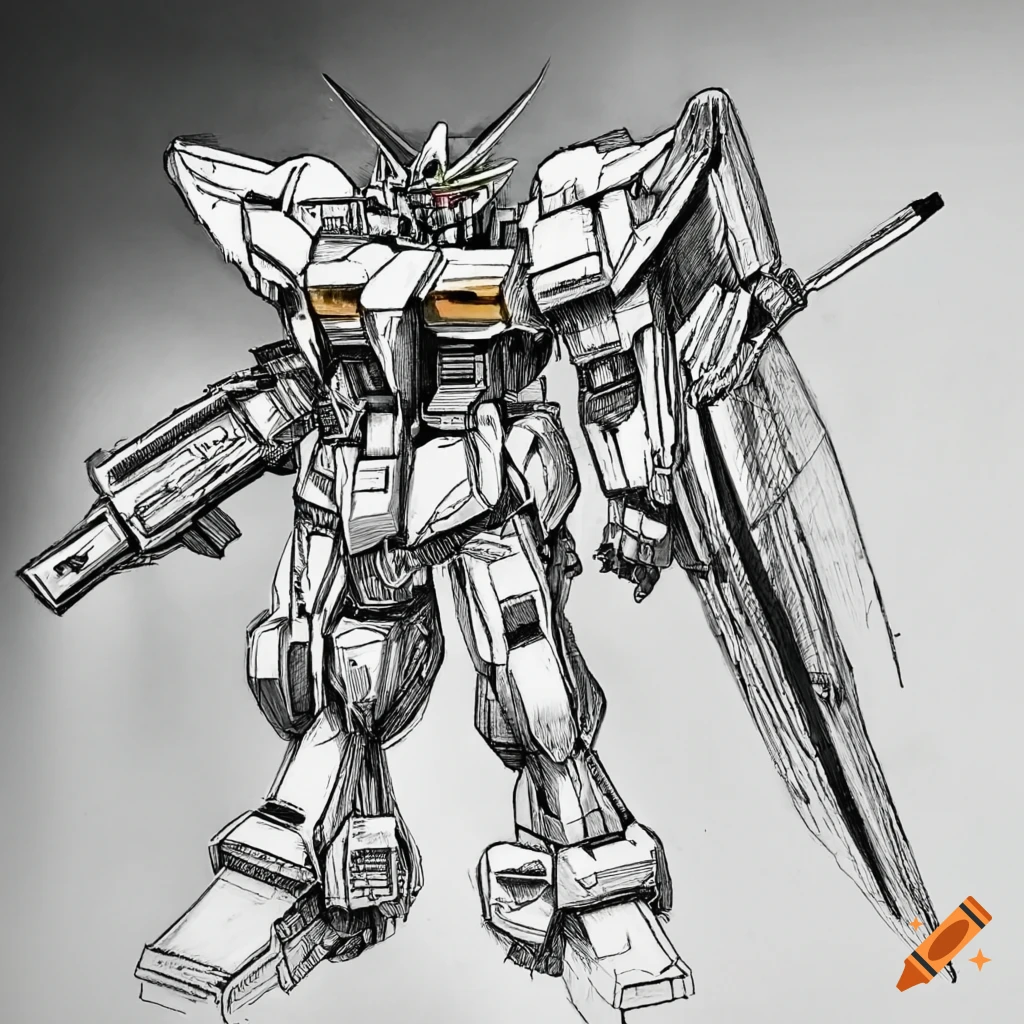 Gundam robot on Craiyon