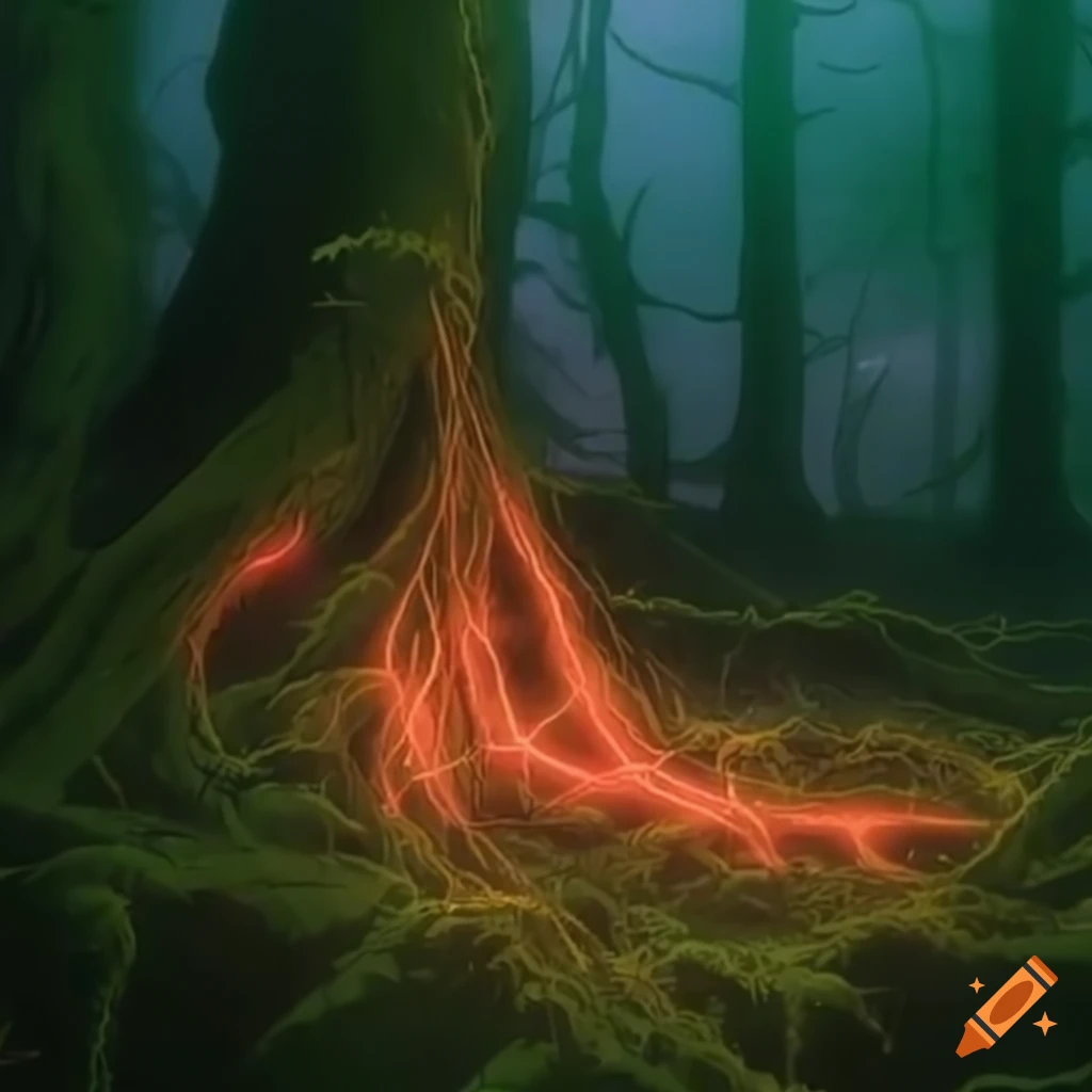 Ethereal digital artwork of a will o wisp in a mysterious forest on Craiyon
