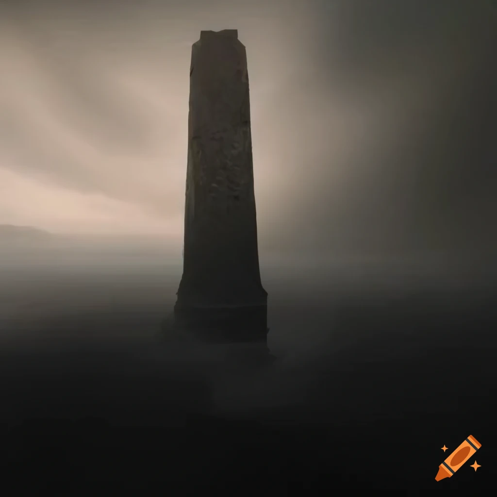 Trembling tower during an ice storm on Craiyon