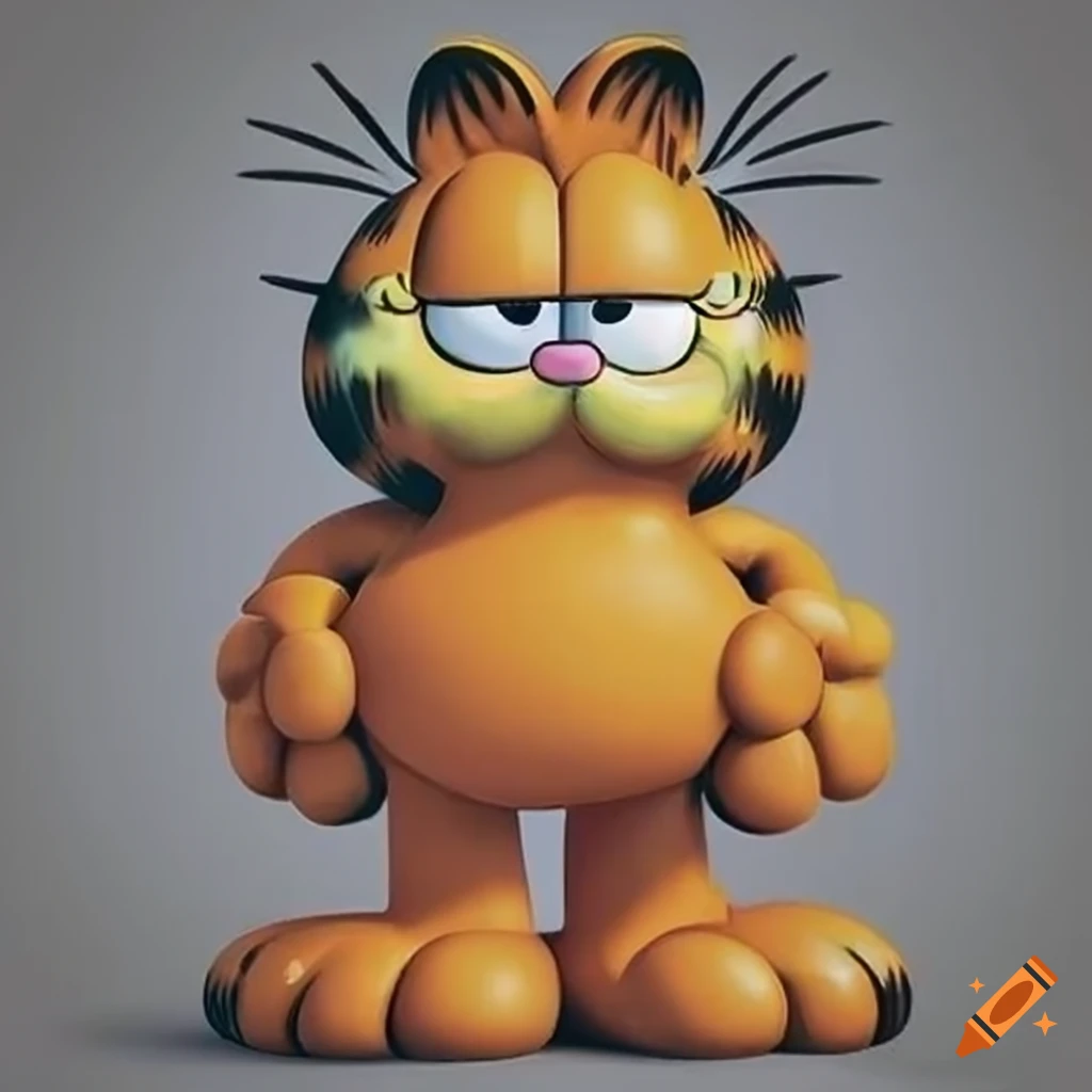 Comic strip character garfield on Craiyon