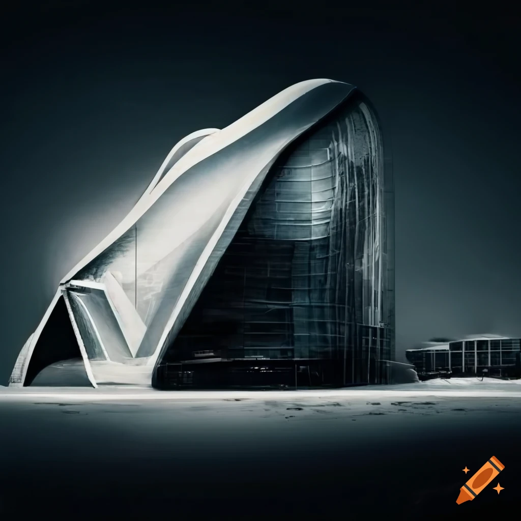 Museum shaped like a chemical element on Craiyon